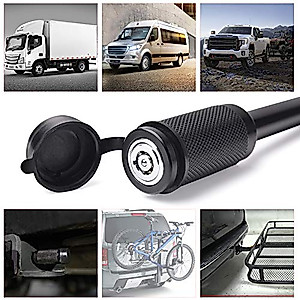 MICTUNING Hitch Pin Lock Hitch Lock Trailer Hitch Receiver Lock Pin Set - Dual Bent Pin Style 1/2 and 5/8 Diameter Hitch Pin Kit Fits Class I II III IV 1-1/4" 2" and 2-1/2" Receiver