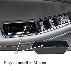 Vesul Front Row Door Side Storage Box Compatible with Ford Edge 2015-2024 Armrest Phone Container Door Organizer Handle Pocket ABS Tray Insert Glove Pallet