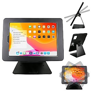 CarrieCathy Desktop Anti-Theft Security Kiosk POS Stand Holder Enclosure for 2022 2021 2020 iPad Pro 11", 10.9" 2022 iPad Air 5, 2020 iPad Air 4, Flip & Rotate