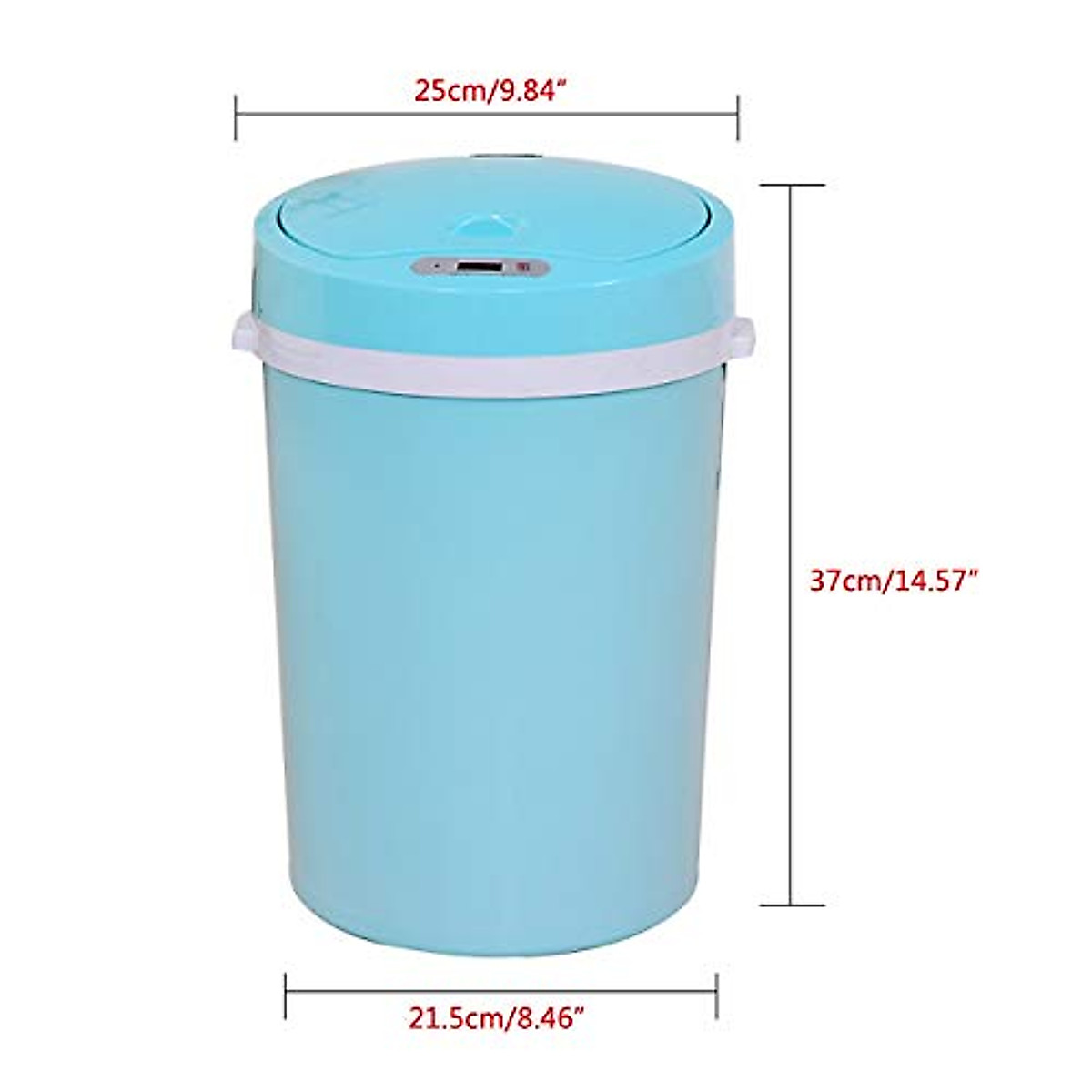 CZDYUF 16L Automatic Intelligent Sensor Smart Trash Can Intelligent Waste Bin Sensor Dustbin Plastic Household Dry and Wet Trash Bin ( Color : E )