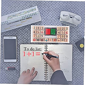 Tofficu 2 Sets kidcraft playset Number Stamps Wooden Stamp kit Wooden Stamp for Scrapbooking Wooden for Card Making Number Stamper Number Signet Stamper Seal die Bamboo Boxed