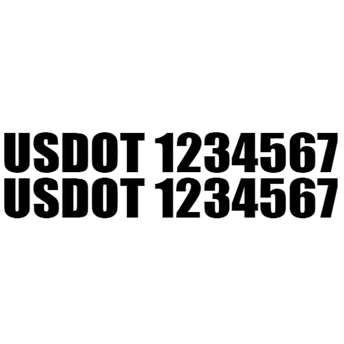 Set of 2 Custom USDOT US DOT Number Decals - add MC Company Name Location VIN CA or KYU Number - For Semi Trucks Tractor Tow Commercial Van Pick up Decal Sticker Graphic v2