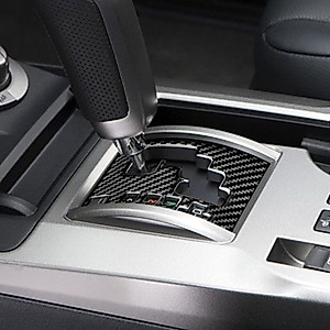 BLAKAYA Compatible with Carbon Fiber Center Control Gear Shift Panel Trim Cover Interior Accessories for Toyota 4Runner SUV 2010-2024(1PCS Black)