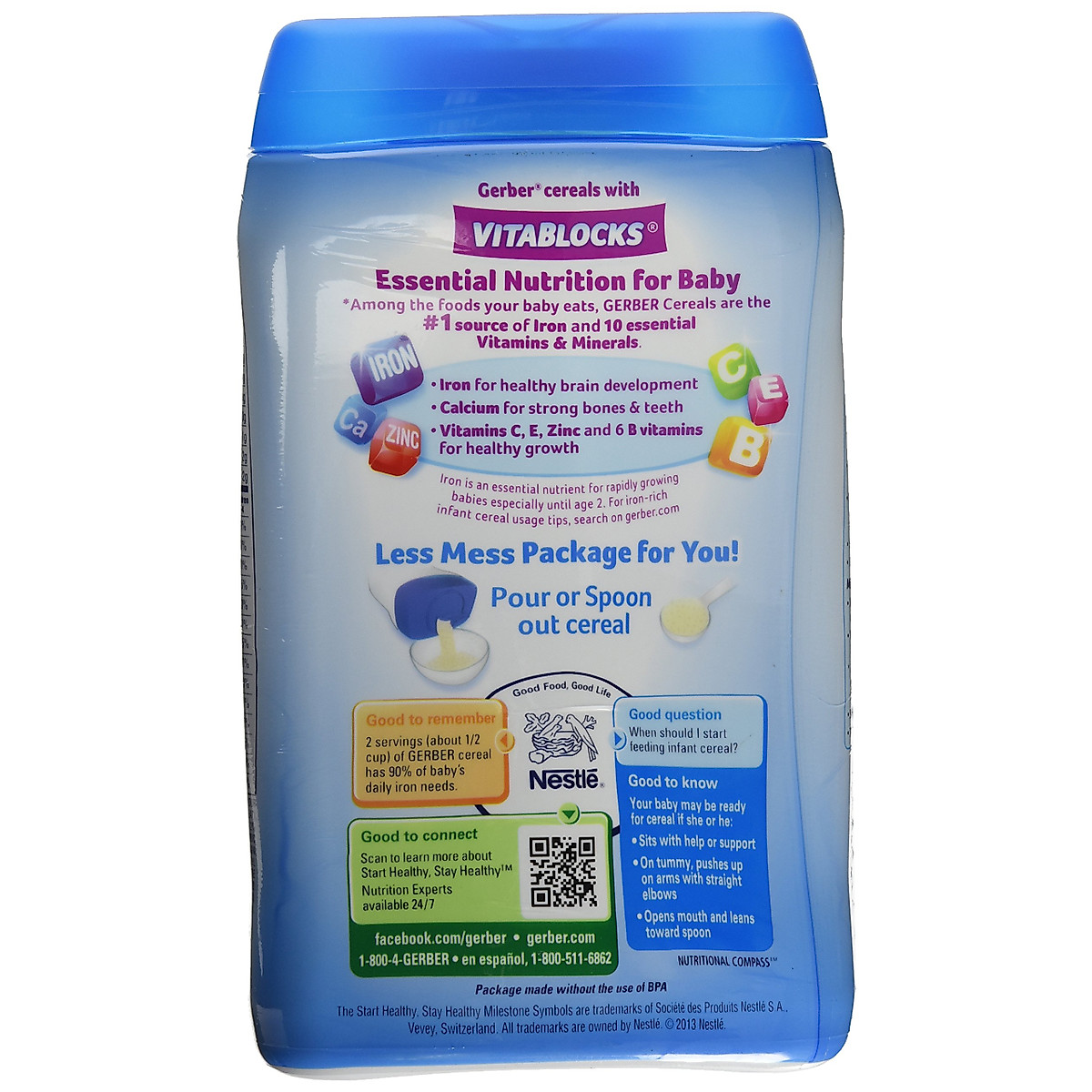 Gerber Baby Cereal, Oatmeal, 16 Ounce