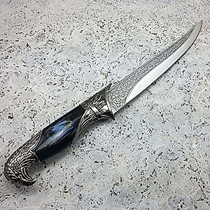 13" EAGLE HEAD DAGGER Collectors Hunting Carbon Steel Sharp Tactical Fixed Blade Knife W/DECORATIVE EAGLE PRINTED SHEATH