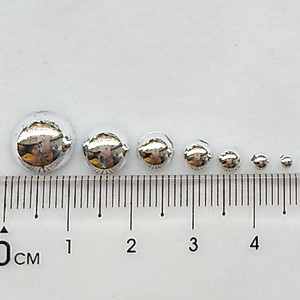 Chenkou Craft 3000PCS 1 Box Silver Round Flatback Imitation Half Pearls Bead Loose Beads Gem (Silver Half Ball)