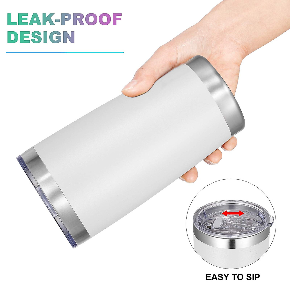 VEGOND 20oz Tumbler with Lid and Straw Stainless Steel Tumbler Cup Bulk Vacuum Insulated Double Wall Travel Coffee Mug Powder Coated Coffee Cup(Mix 12 Pack)