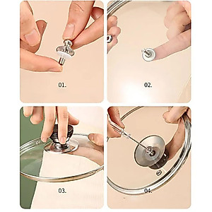 Tempered Glass Pot Cover, 7.8 Inch Griddle Lid with Insulated Handle for Cheese Melting Dome, Steaming Cover, Cooking Pot Cover at Home and Outdoors (20cm)