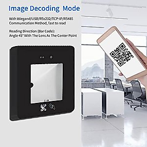 HXBER Barcode Scanner, Embedded Barcode Scanner Wired Scanning Module RFID Card Reader High Speed Barcode USB Connect for 1D 2D QR Code for Supermarket Warehouse Retail Store Mobile Payment Access