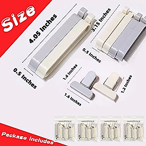 Plastic Sealing Clips Bag Clips for Food Snacks , Chip Clips Food Clips,1.6-3.2-4inch,Fresh-Keeping Clamp Sealer, Three Sizes and Two Colors(32PCS)