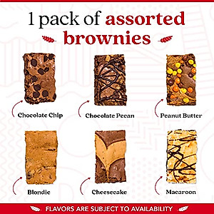 DAVID'S COOKIES Assorted Brownies in Carton Box |Enjoy Our Delicious, Great for Sharing Freshly-Baked Assorted Brownie Snacks While Watching The Superbowl - Single Pack