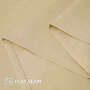 OutdoorLines Waterproof Indoor Outdoor Curtains for Patio-Privacy Sun Blocking Grommet Curtain Panel Weatherproof, UV Resistant Curtains for Gazebo, Front Porch, Pergola Beige 52W x 84L Inch 1 Piece