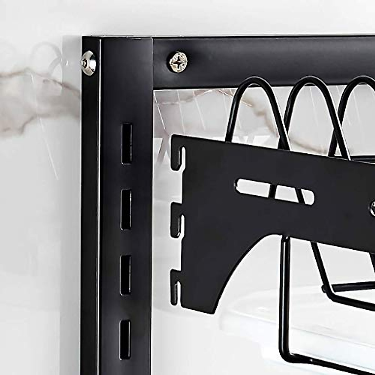 FEHUN Sinks,3-Layer Kitchen Shelf 415 * 26 * 545Cm,Wall-Mounted Stainless Steel Drain Rack Dish Rack with Holder,Chopsticks Cage