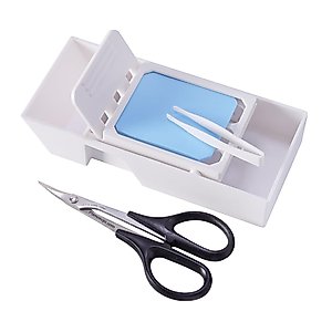 Model Decal Tool, Decal Box With Curved Scissors, Tweezers, Sponge Pad, Gundam Model Crafts, Airplanes, Tanks, Hobbyist Tools PMKJ008