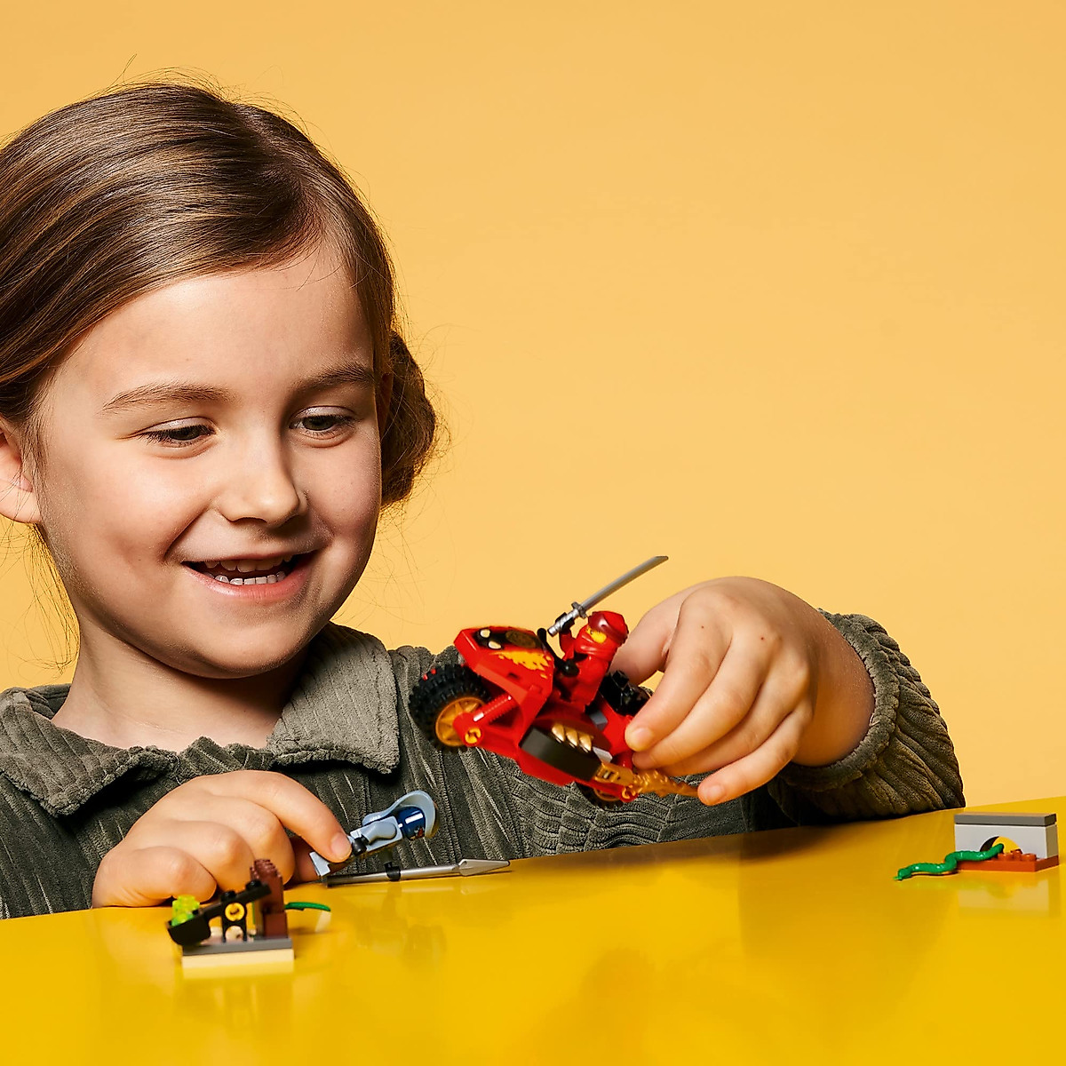 LEGO NINJAGO Legacy Kai’s Blade Cycle 71734 Ninja Motorcycle Playset Building Kit, Featuring NINJAGO Kai and a Snake; New 2021 (54 Pieces)