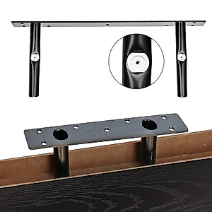 QEEIG Black Bathroom Shelves Over Toilet Wall Mounted Floating Shelves Farmhouse Shelf Toilet Paper Storage Small 16 inch Set of 3 (019-B3)