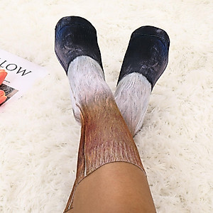 Tiaronics 3D Socks Unisex Adult Animal Paw Crew Socks - Sublimated Print (Horse)