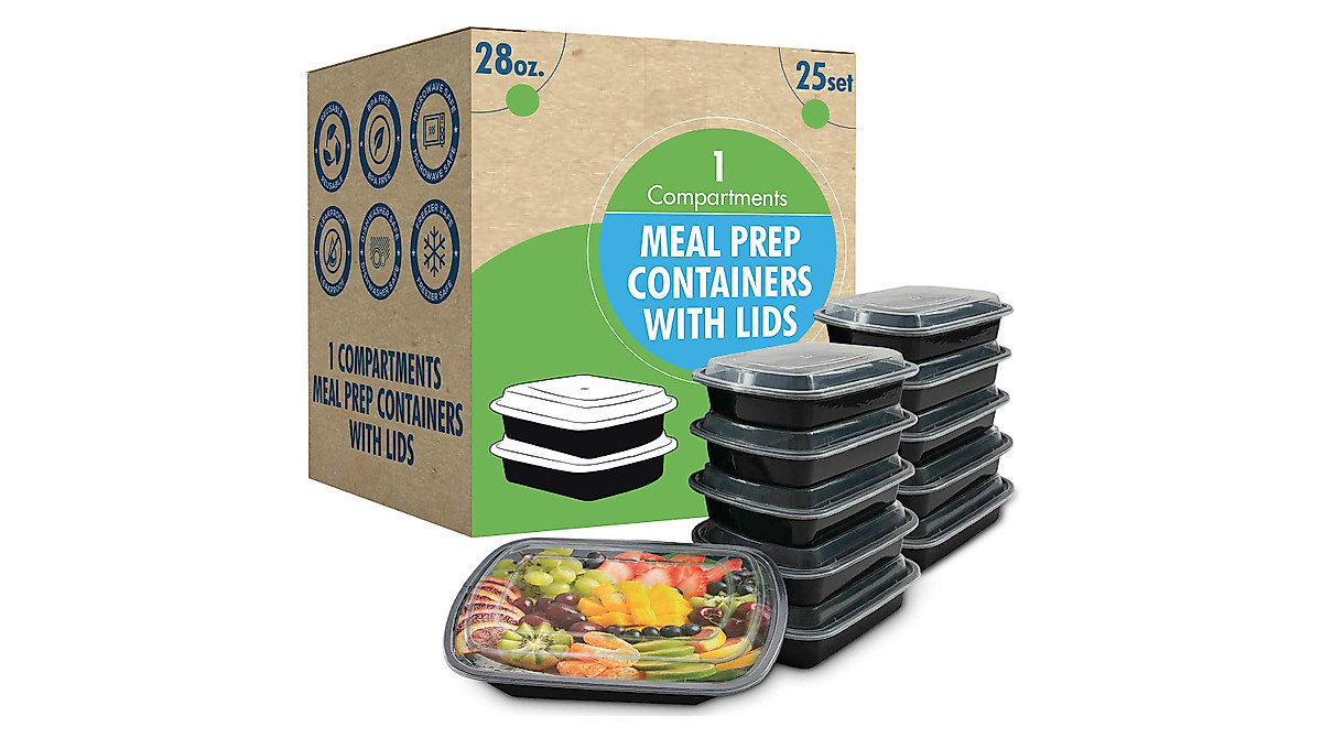 Reusable Meal Prep Containers | 25 Set, BPA-Free, Stackable