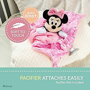 KIDS PREFERRED Disney Baby Minnie Mouse Plush Stuffed Animal Snuggler Lovey Security Blanket - Pink,13.18" x 13.18" x 3.62"