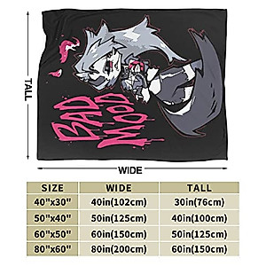 Anime Manga Helluva Boss Blanket Flannel Fleece Lightweight Throw Blankets All Seasons Bed Couch Office Outdoors 50"X40"