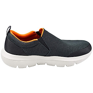 Skechers Men's GO Walk Evolution Ultra-Impeccable Sneaker, Charcoal/Orange, 11 X-Wide
