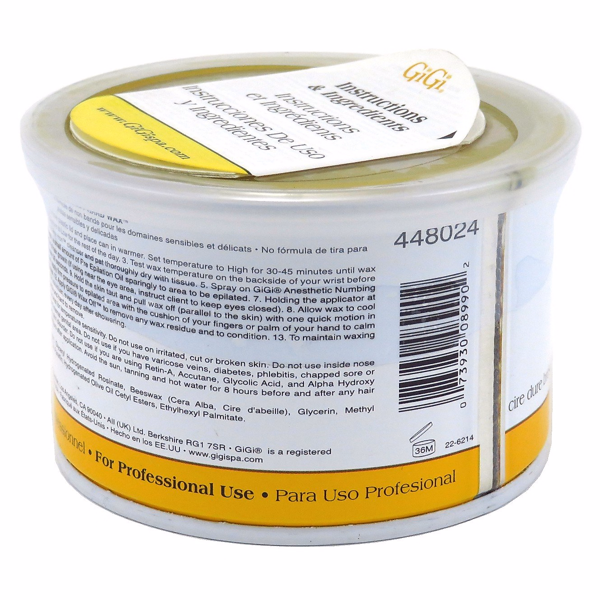 GiGi Tin Brazilian Body Hard Wax, 14 Ounce (414ml) (3 Pack)