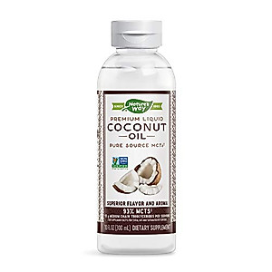 Nature's Way Premium Liquid Coconut Oil, Pure Source of MCTs, Cold Pressed, 10 Fl. Oz