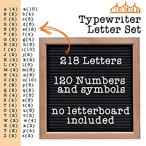 Typewriter Letters Set Board Letters Only, Precut Changeble Felt Letter Board Letters Symbols, Letters Letter Board Words Letter Board Letters Numbers Wooden Felt Letter Board (No Board Included)