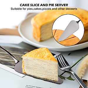 Spatula Pizza Server, 4 Pcs Pie Server, Tainless Steel Pie Spatula, Multi-Function Pizza Spatula, Cake Server Spatula for Celebration Party Wedding Home or More (Four Colors)