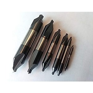 6pcs Solid Carbide Center Drills Tialn Coated #1,#2,#3,#4,#5,#6, 530-CTN