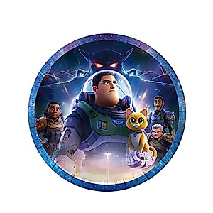 Buzz Lightyear Birthday Party Tableware Supplies,Toy Story Plate and Napkins + Tablecovers Service 20