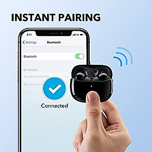Soundcore by Anker Life P2i True Wireless Earbuds, AI-Enhanced Calls, 10mm Drivers, 2 EQ Modes, 28H Playtime with Fast Charging, Bluetooth 5.2, Easy-Pairing, Lightweight and Secure Fit (Renewed)