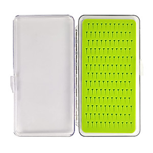 Riverruns Fly Box with Silicone insert Slim Clear Smart Pocket Hook Tackle Box for Fly Fishing (G34LB)