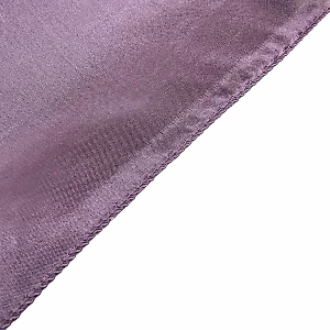 Tableclothsfactory 60" Satin Square Tablecloth Overlay for Wedding Catering Party Table Top Decorations Amethyst