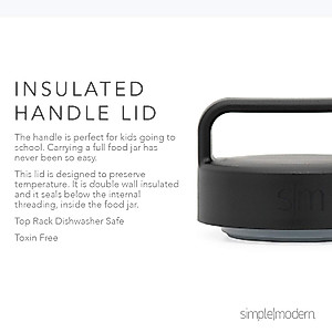 Simple Modern Replacement Handle Lid for Provision Insulated Food Jar Thermos -Leak Proof Stainless Steel Storage Lunch Container -Riptide