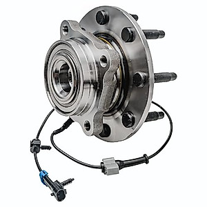 Detroit Axle - Front Wheel Bearing Hubs for Silverado Sierra 2500 3500 HD, Chevy GMC Suburban Yukon XL 2500 Hummer H2, Wheel Bearing and Hubs Assembly Set, Pair Hubs Replacement