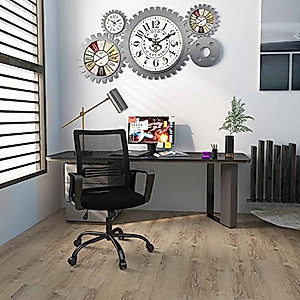 Office Chair Desk Chair Home Office Desk Chairs with Wheels, Mid Back Ergonomic Mesh Office Chair Computer Chair with Armrests for Adults, Teens