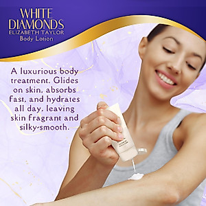 Elizabeth Taylor White Diamonds Perfume for Women EDT 4 Piece Gift Set 1.7 Ounce