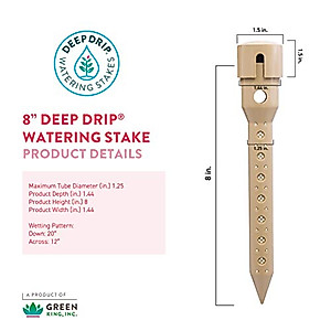 DEEP DRIP® 8" Watering Stake (4 Pack)- Garden Bed Starter