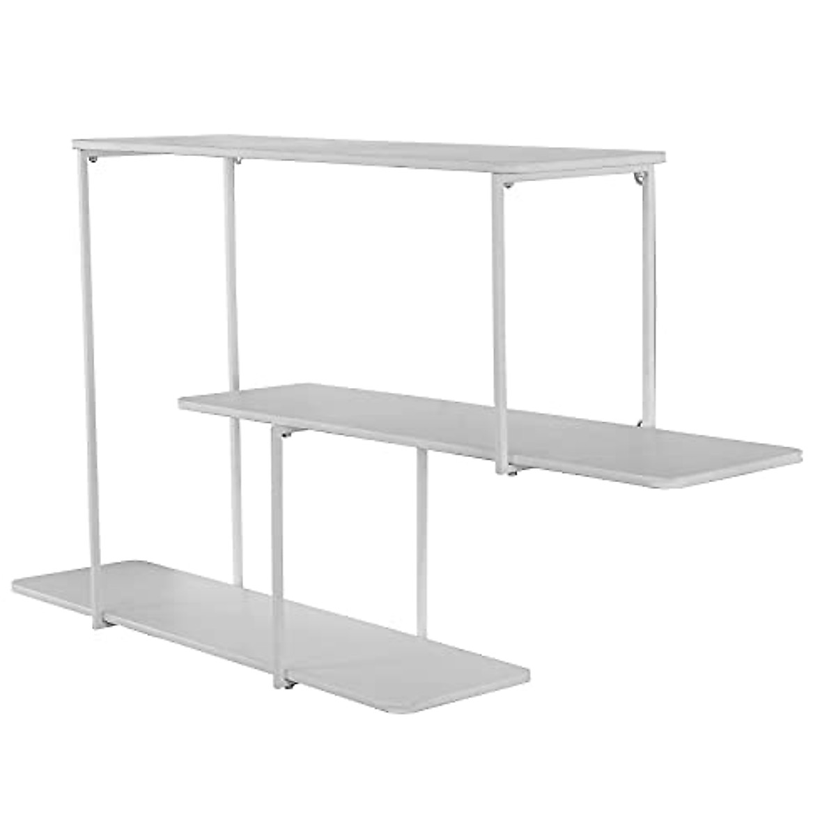 Safavieh Home Collection Anthe Modern White Floating 3-Tier Display Wall Shelf