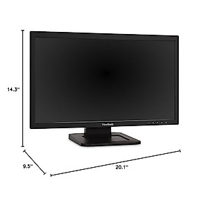 ViewSonic TD2210 22 Inch 1080p Single Point Resistive Touch Screen Monitor with DVI and VGA, Black (Renewed)