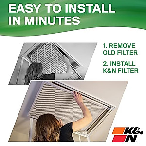 K&N 20X25X1 HVAC Furnace Air Filter, Lasts a Lifetime, Washable, Merv 13, the Last HVAC Filter You Will Ever Buy, Breathe Safely at Home or in the Office, HVC-13-12025
