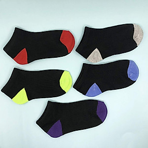 JAMEGIO 20 Pairs kids Low Cut Athletic Ankle Socks Little Boys Girls Ankle Cotton Socks Half Cushion Low Cut Socks(6-8 Years)