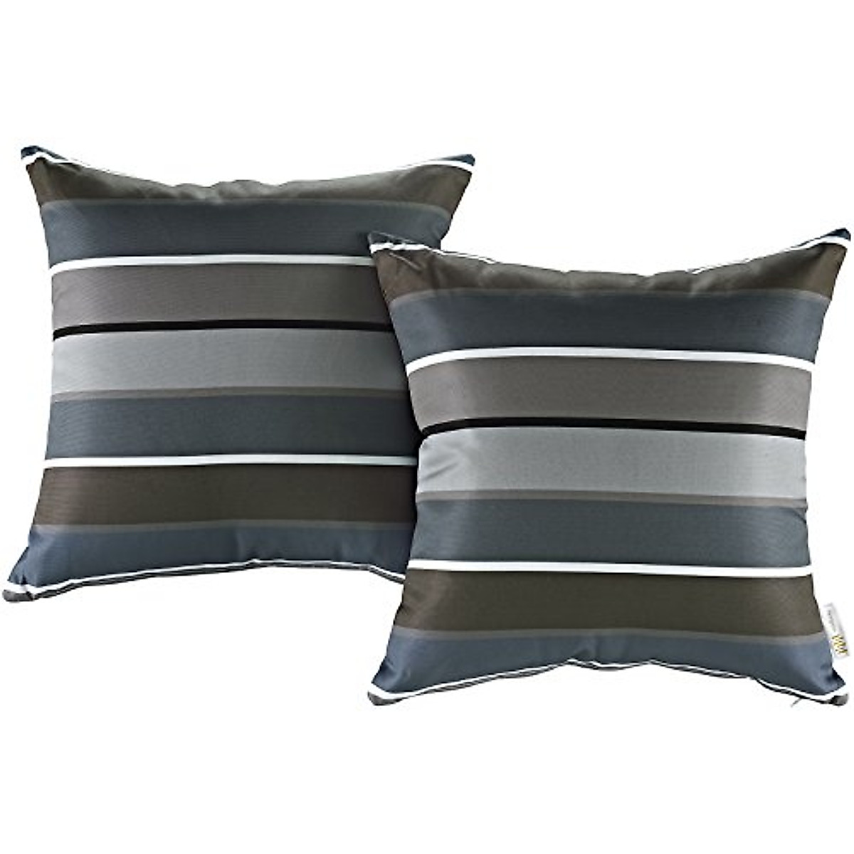 Modway Outdoor Indoor All Weather Patio Throw Pillow in Stripe