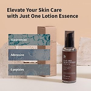 BENTON Snail Bee High Content Essence 60ml (2.02 fl oz.) - Snail Mucin Essence with Niacinamide & Bee Venom | Korean Skin Care Face Moisturizer For Women & Men (2022 Package)