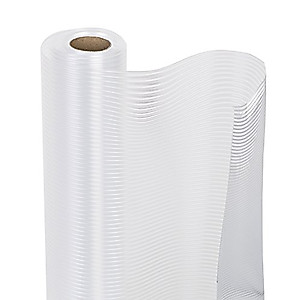Smart Design Wire Rack Shelf Liner - Ribbed Grip - 12 Inch x 6 Feet - NSF Certified - for Steel Metal Shelves - Home Garage and Kitchen - Clear