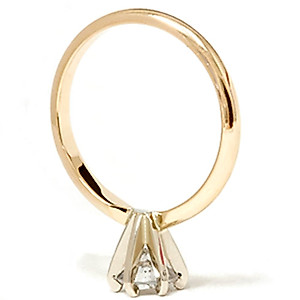 Certified 3/4 Carat Natural Solitaire Diamond Engagement Ring 14k Yellow Gold