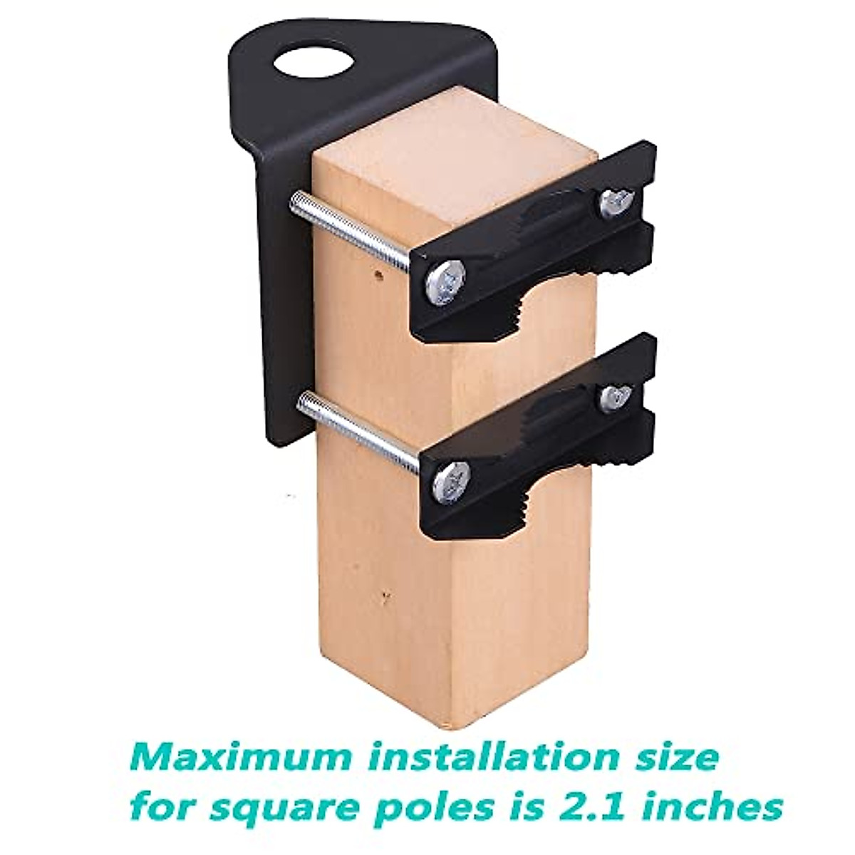 KSWLOR 3/4 Hole Antenna Roll Bar Mount Bracket with NMO Connector,Horizontal or Vertical Installation on Round Bar, Square Bar and Railing
