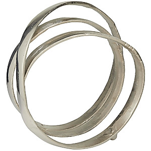 Deco 79 Aluminum Metal Abstract Decorative Sculpture Looped Home Decor Statue, Accent Figurine 12" x 7" x 13", Silver