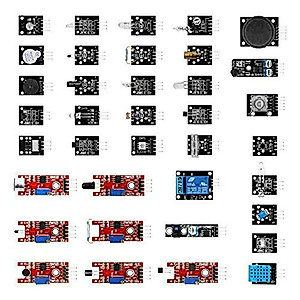 Alician for Arduino 45 in 1 Sensors Modules Starter Kit Better Than 37in1 Sensor Kit 37 in 1 Sensor Kit UNO R3 MEGA2560 OPP Bag